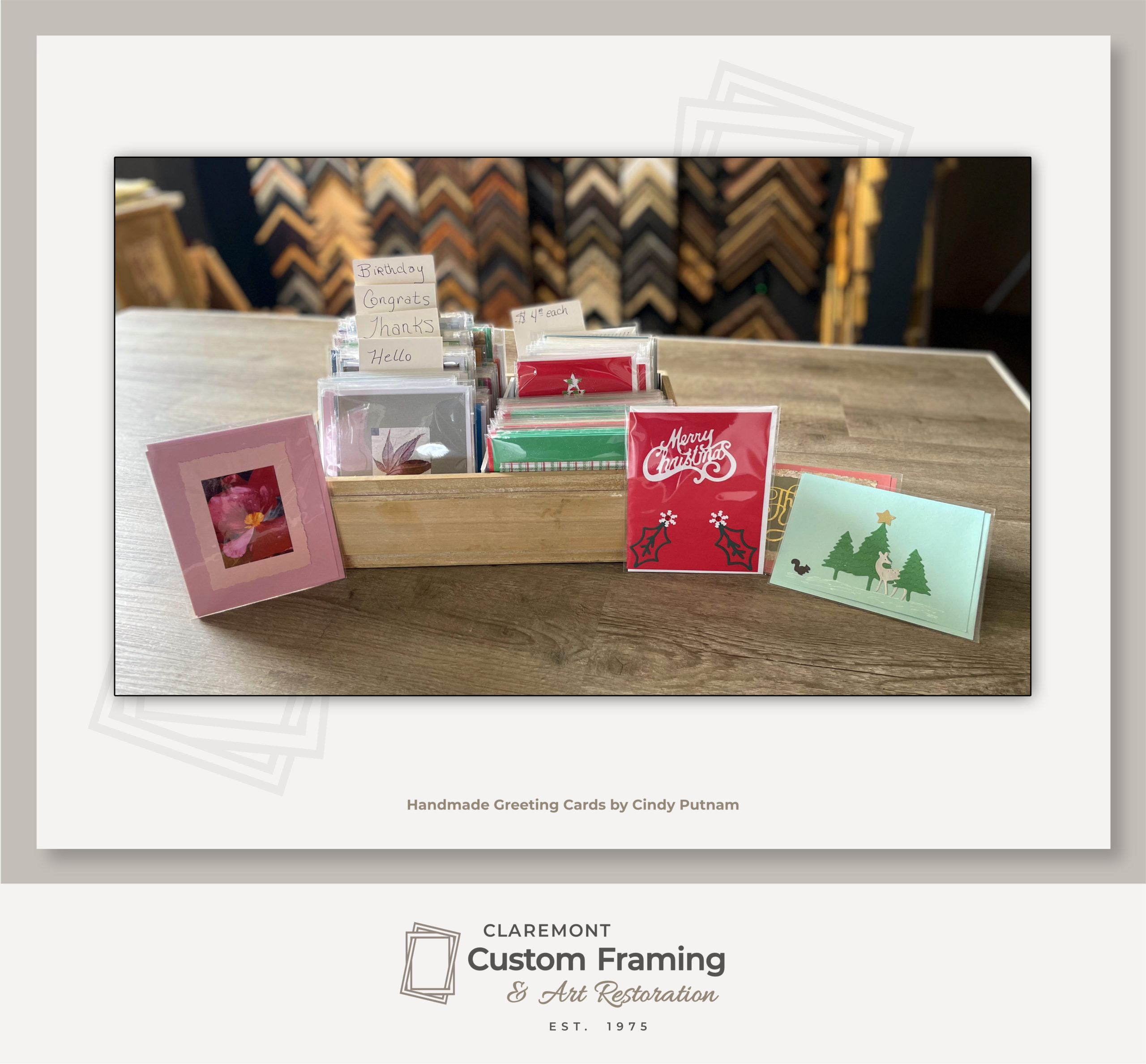Handmade Greeting Cards from Cindy Putnam! - Claremont Custom Framing ...