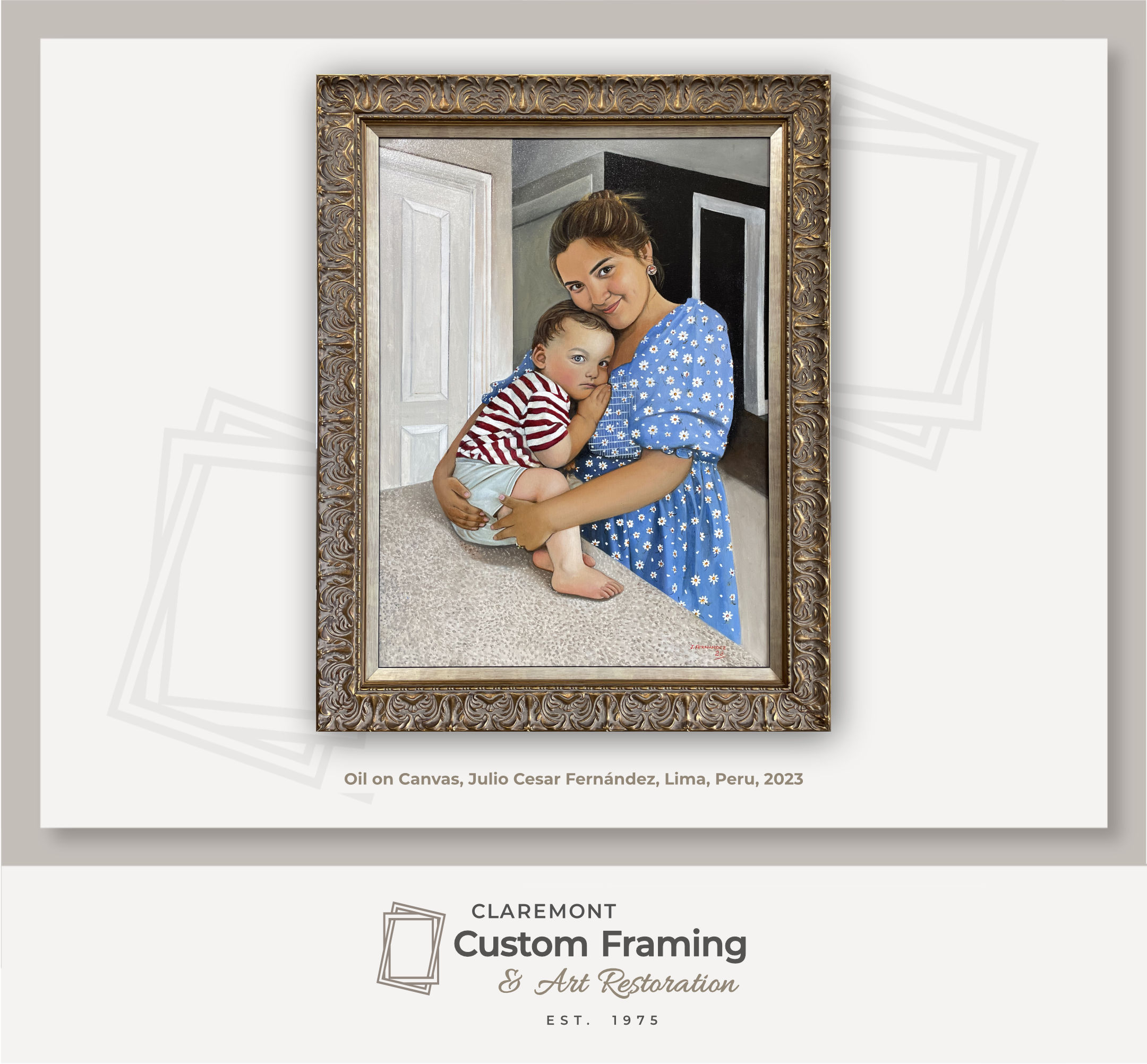 Daughter & Baby, Peruvian Artist, Julio Cesar Fernández - Claremont ...
